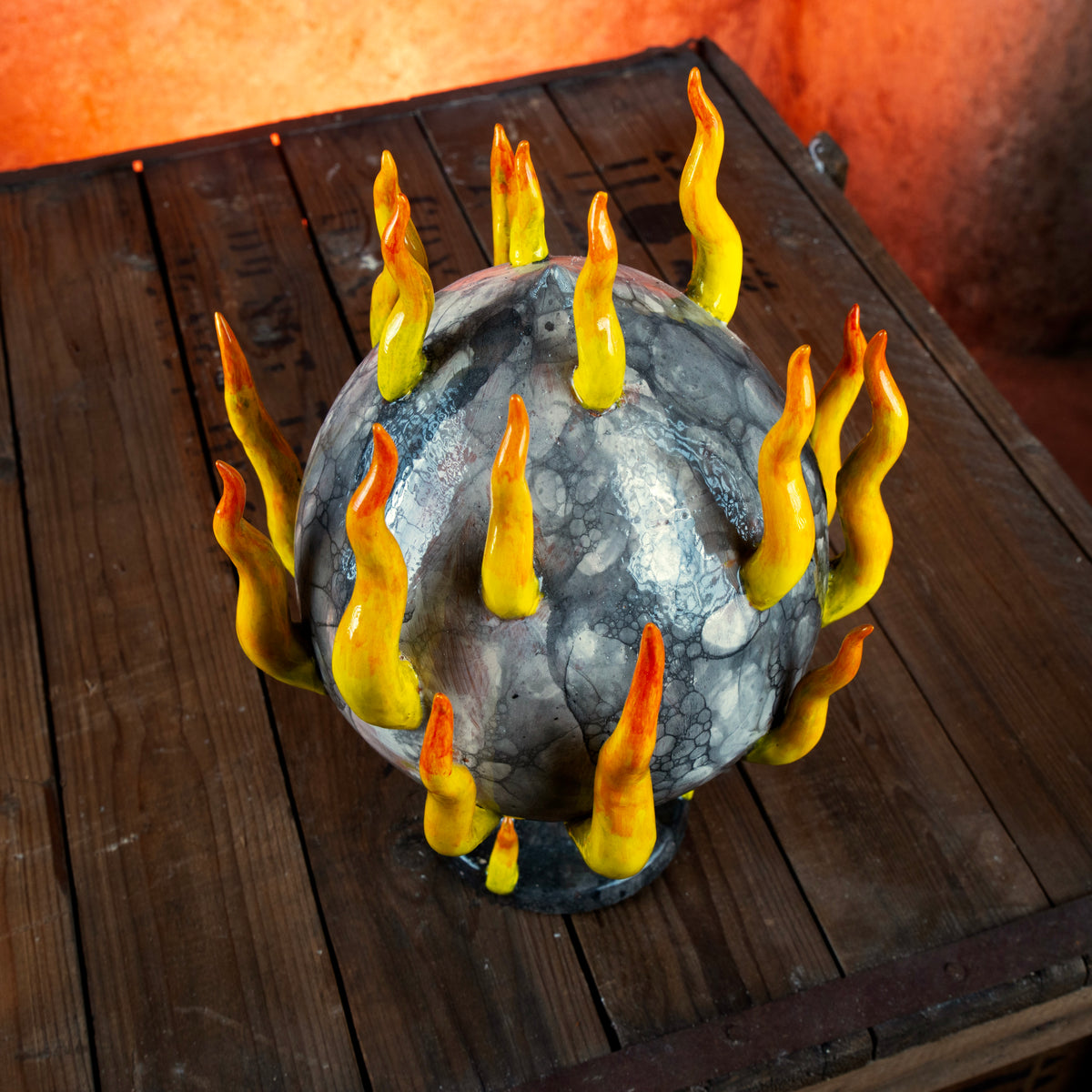 Pumo in flames - Made in Grottaglie - Viva Ceramics x MENA FUECO studio